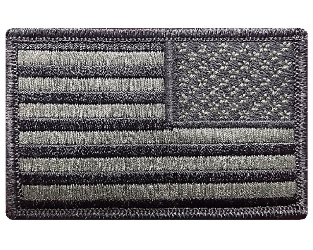 V16 Reverse Tactical USA flag patch 2"x3" Hook Fastener Olive Drab (Pr ...