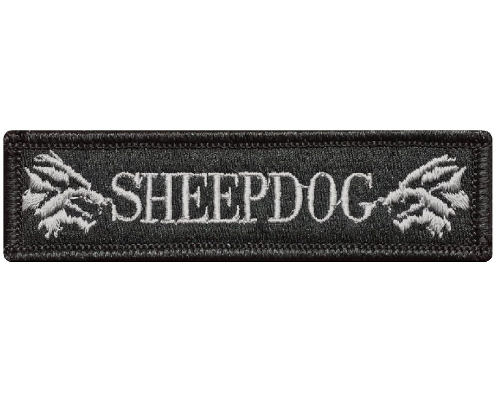 V113 Tactical Sheepdog patch sheep dog wolf Subdued Grey 1"x3.75" Hook ...