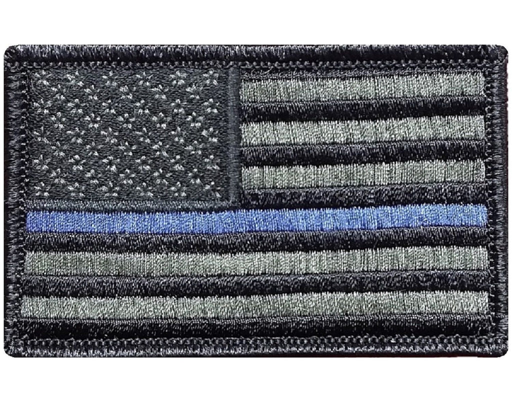 V32 Tactical Thin Blue line patch Law Enforcement Police Olive Drab US ...